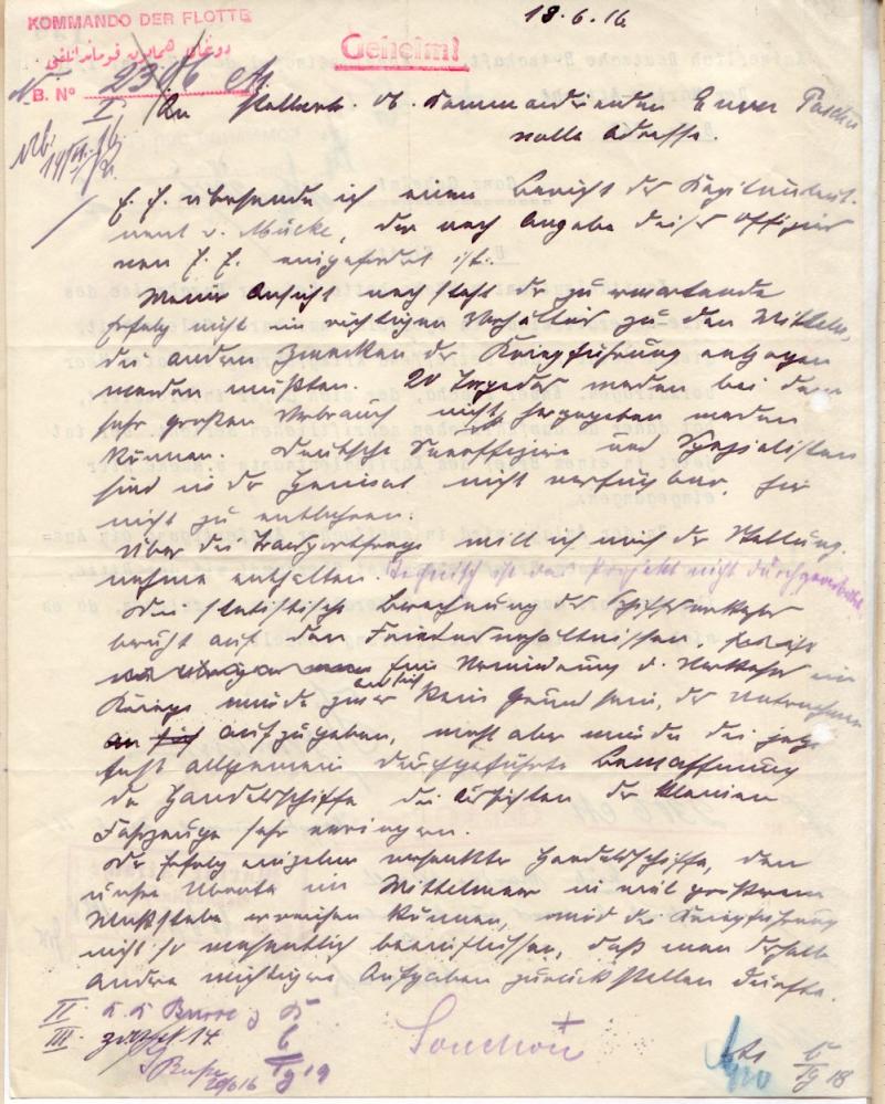 Vorschläge zur Kriegsführung im Roten Meer von Kapitänleutnant Hellmuth ...