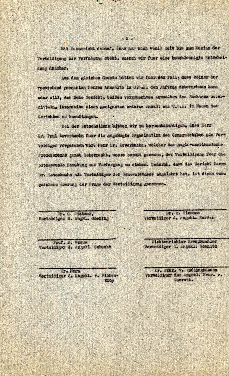 Der Nürnberger Prozess 1945/46 - Bundesarchiv