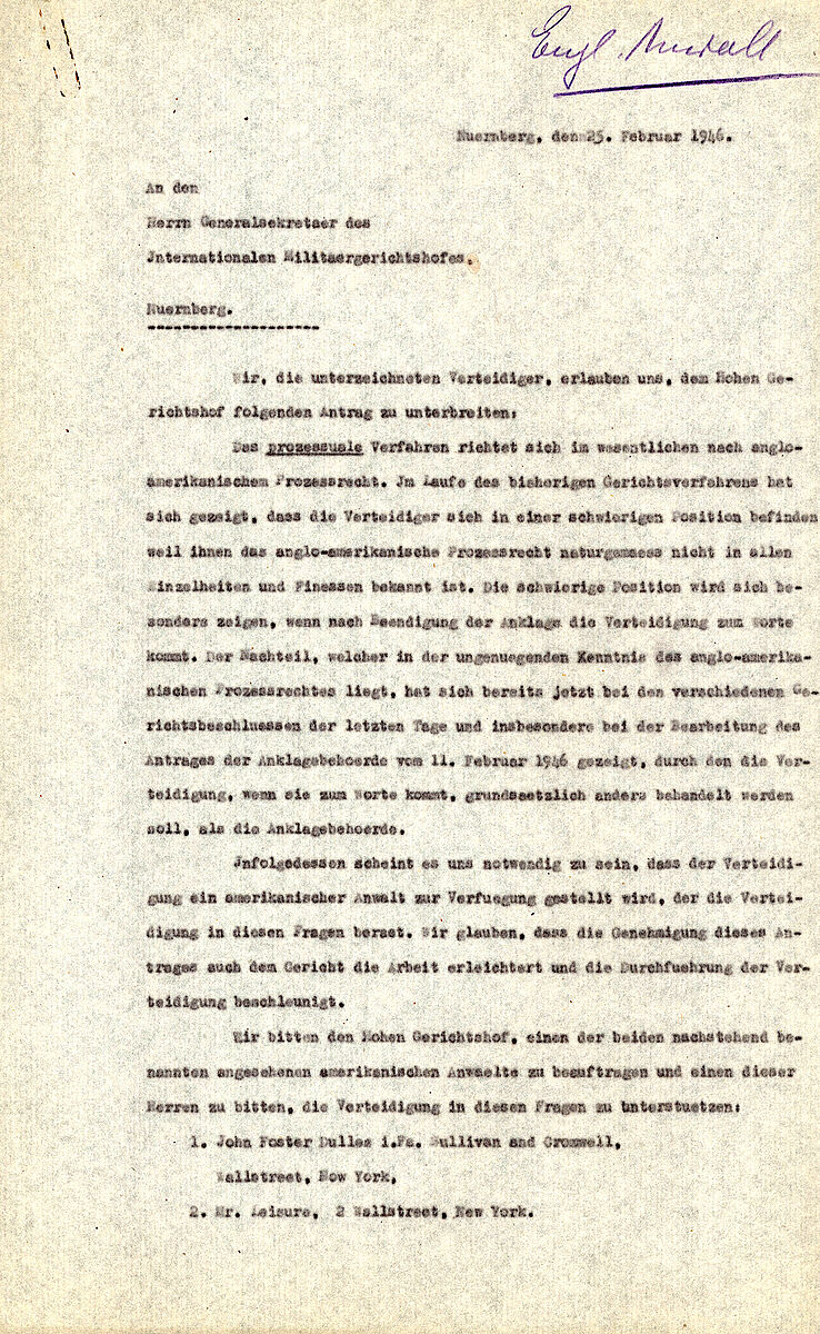 Der Nürnberger Prozess 1945/46 - Bundesarchiv