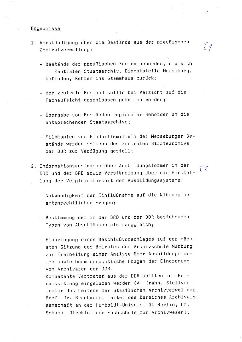Vereinigung der Archive - Grundlagen und Meilensteine - Bundesarchiv