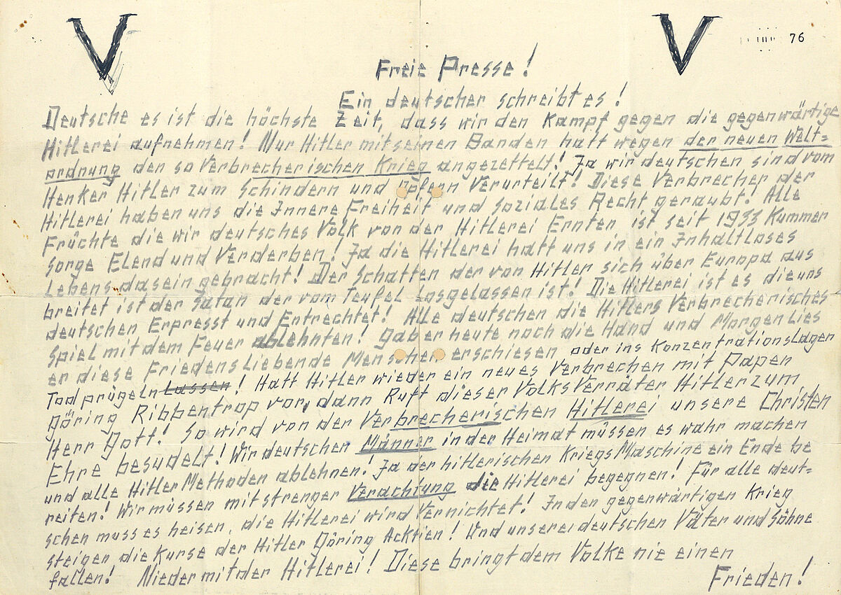 Otto und Elise Hampel und der Widerstand "einfacher" Leute gegen das NS ...