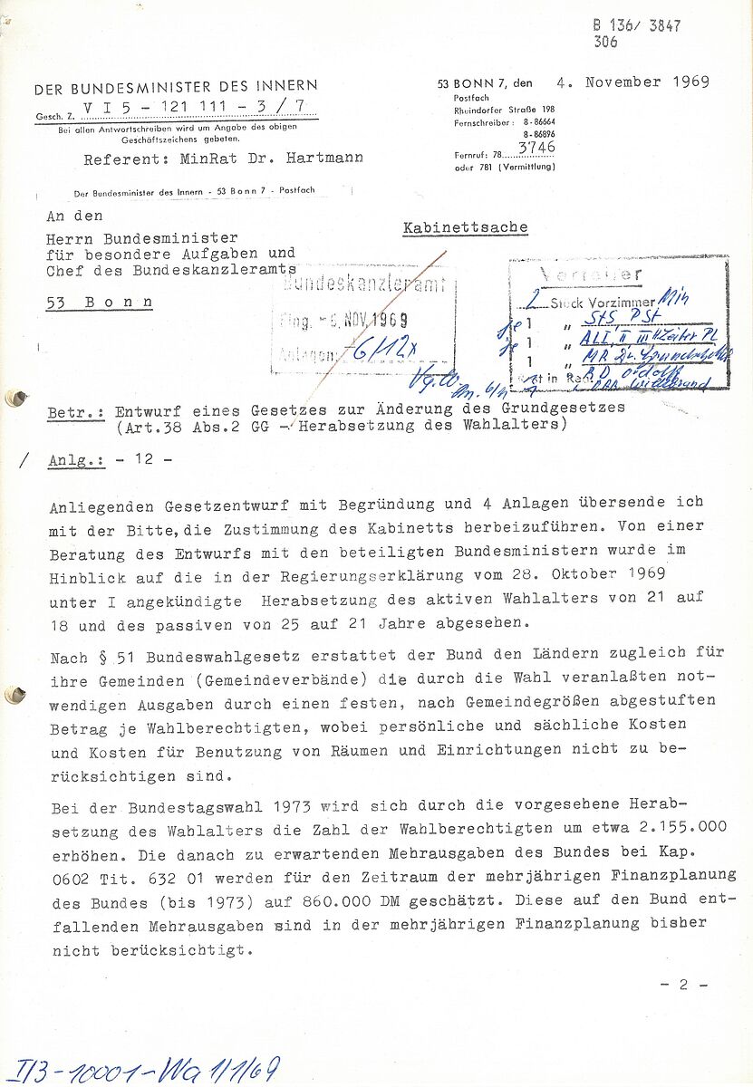 Von 21 auf 18 – Die Herabsetzung des Wahlalters 1970/72 - Bundesarchiv