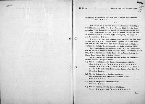 Otto Wels: „Freiheit und Leben kann man uns nehmen, die Ehre nicht ...