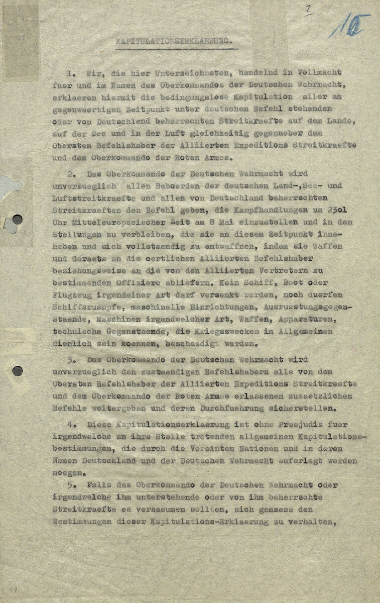 Die deutsche Kapitulation 1945 - Bundesarchiv
